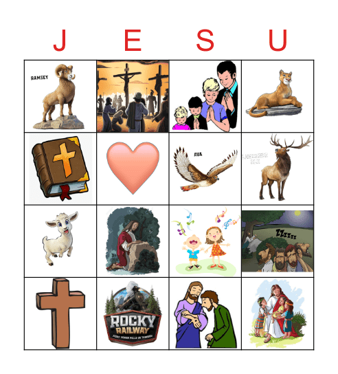 Jesus Bingo Card