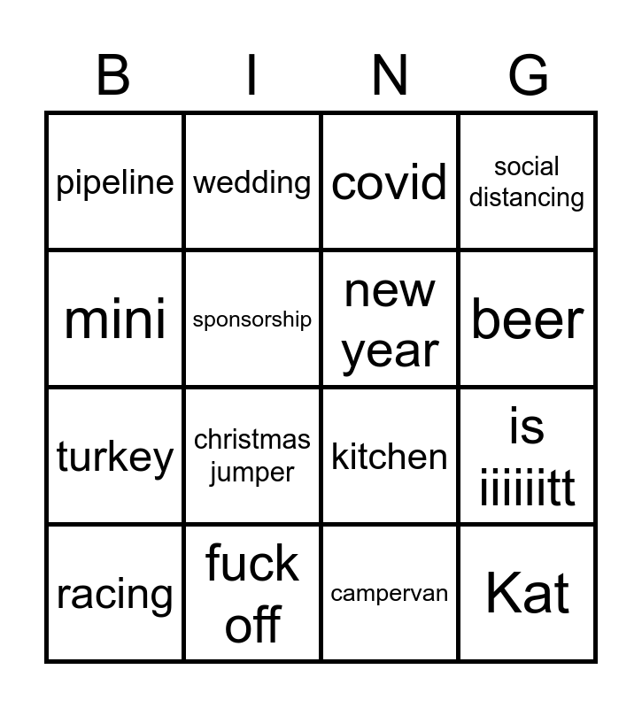 Ringo Bingo Card