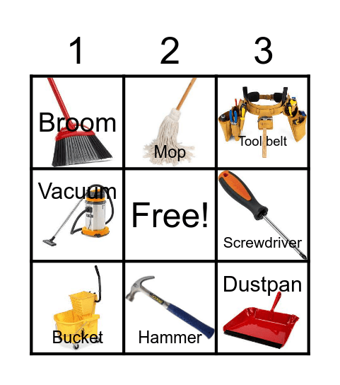 Maintenance Tools Bingo Card