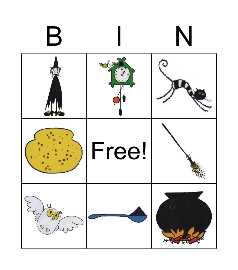 Meg and mog Bingo Card