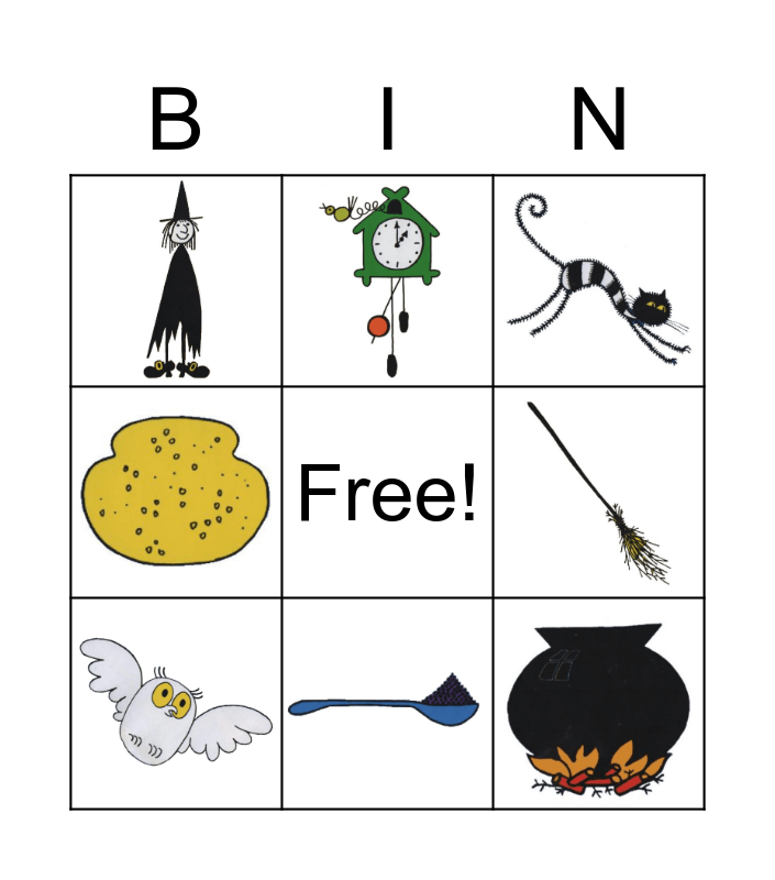 Meg and mog Bingo Card