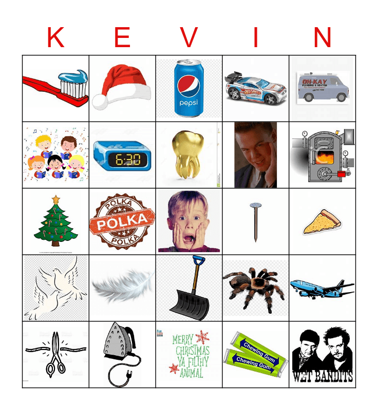 Home Alone Bingo Card