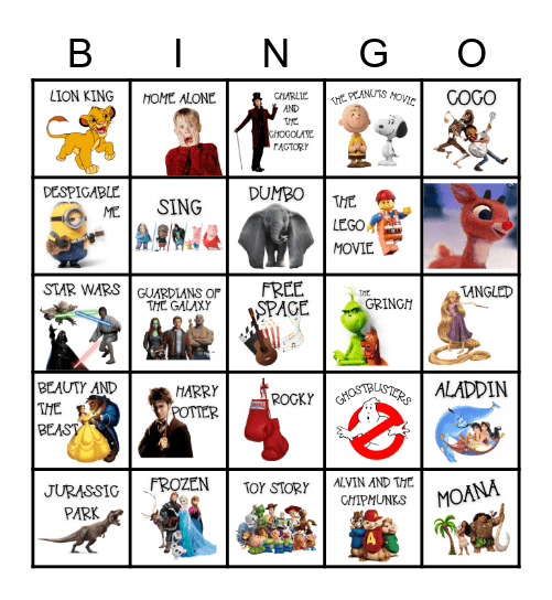 Movie Music Bingo Card