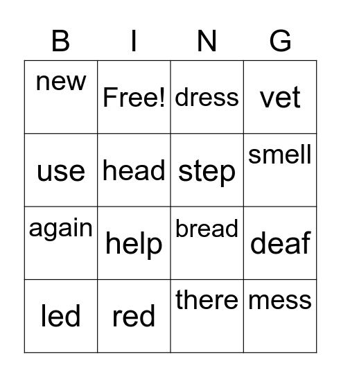 Wonders 1.2 Unit 1 Bingo Card