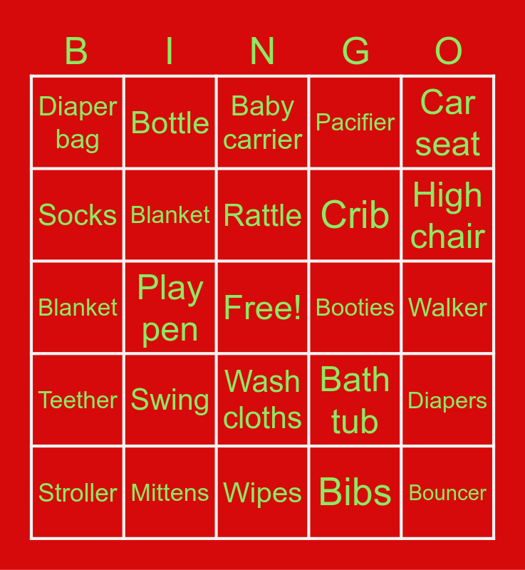 HOW BABY TYCE STOLE CHRISTMAS Bingo Card