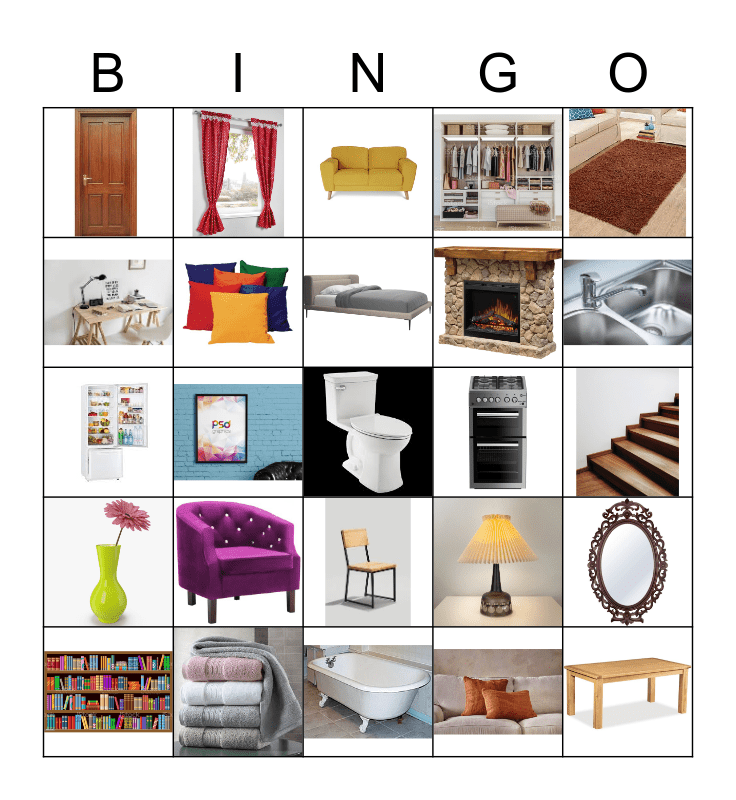 Furniture Bingo Card