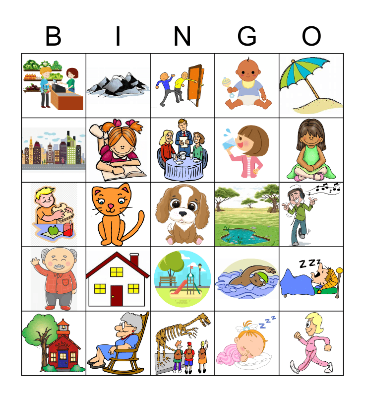 Actors, Actions, Settings Bingo Card