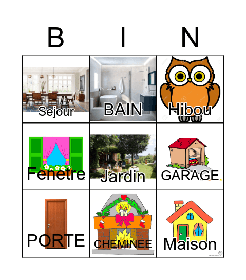 La Maison 🇫🇷 Bingo Card