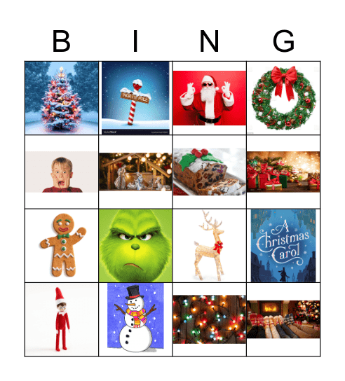 SHARP-X Christmas Bingo Card