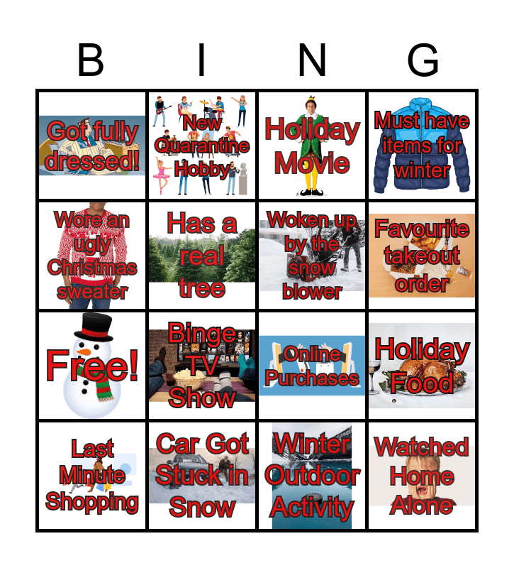 2021 AHS Virtual Holiday Party Bingo Card