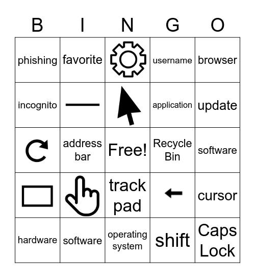 Digital Literacy Bingo Card