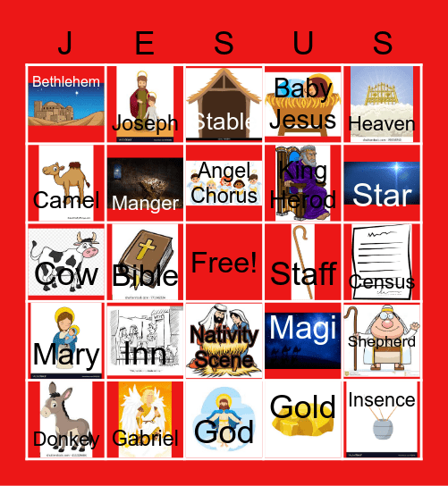 Jesus Bingo Card