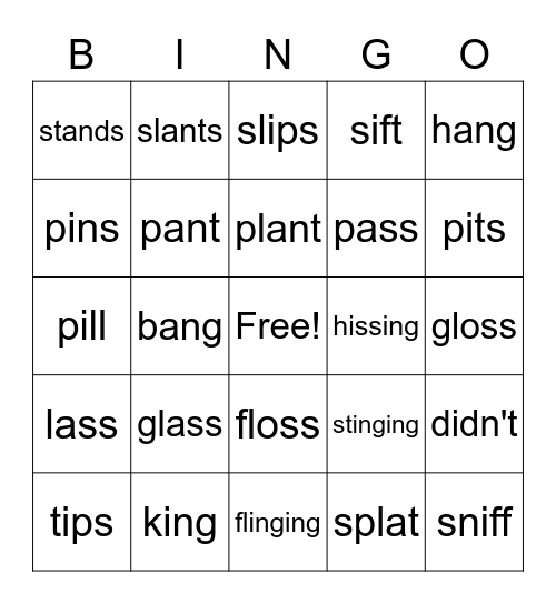 Dyslexia Lessons Bingo Card