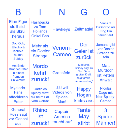 Anytime-Late-Night-Spider-Man-No-Way-Home-Spoiler-Bingo Card