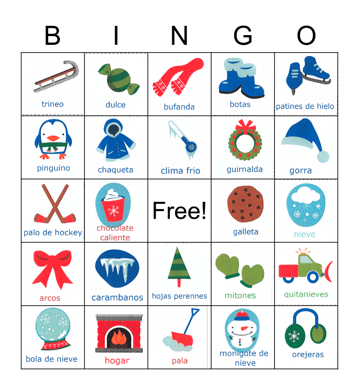 Invierno BINGO Card