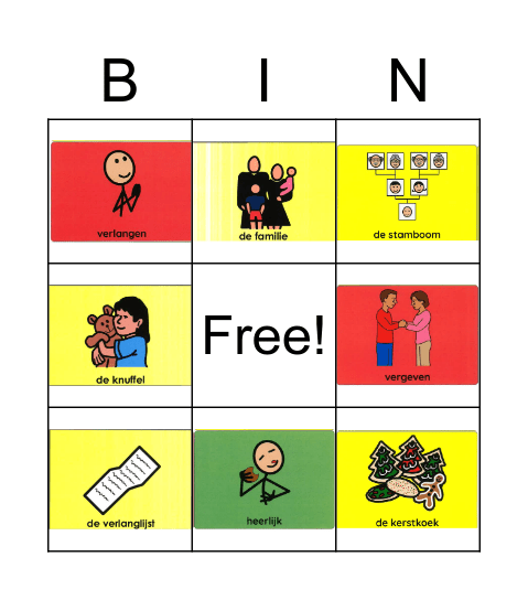 Gezellig samen zijn Bingo Card