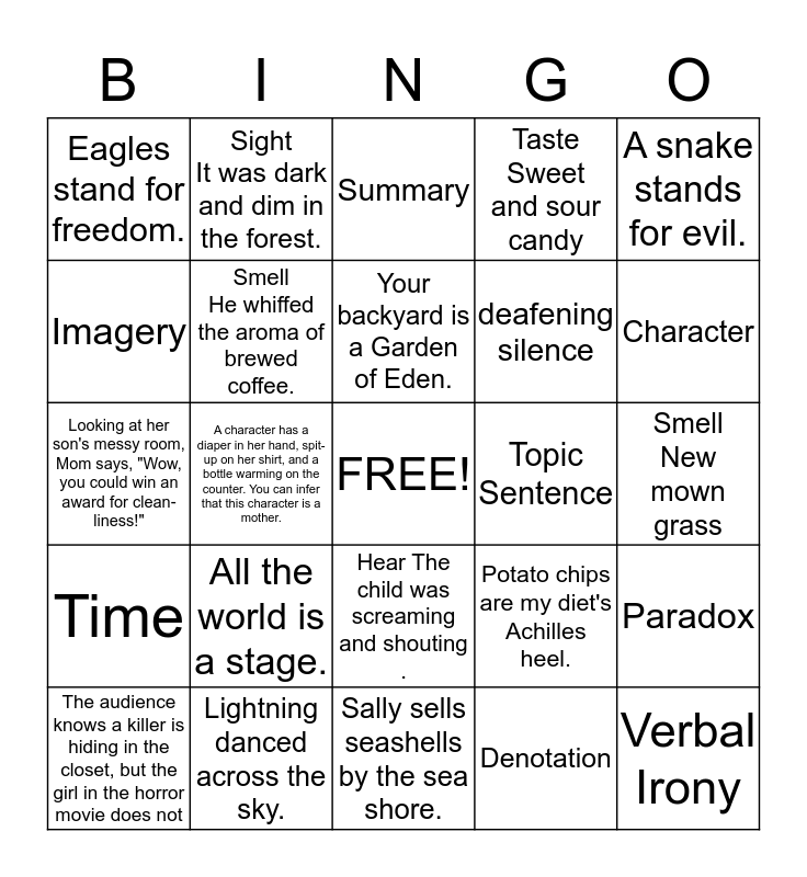Boot Camp Review 2 Bingo Card