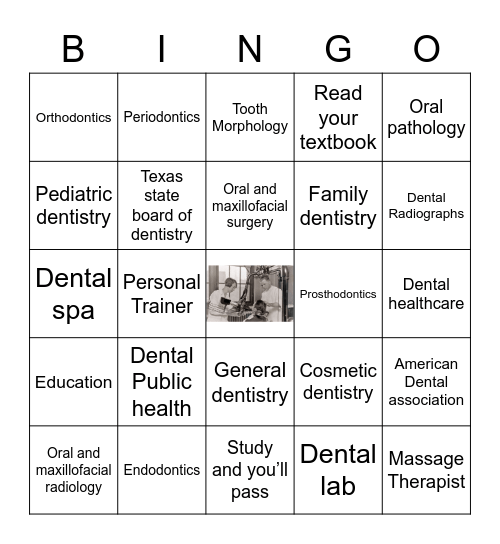 The Dental Healthcare Team Bingo Card