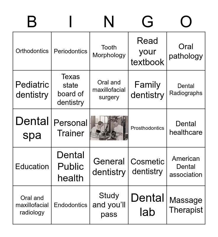 The Dental Healthcare Team Bingo Card