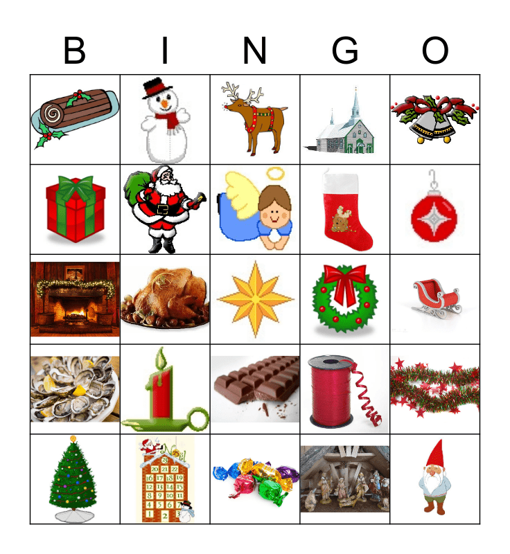 Bingo de Noël Bingo Card
