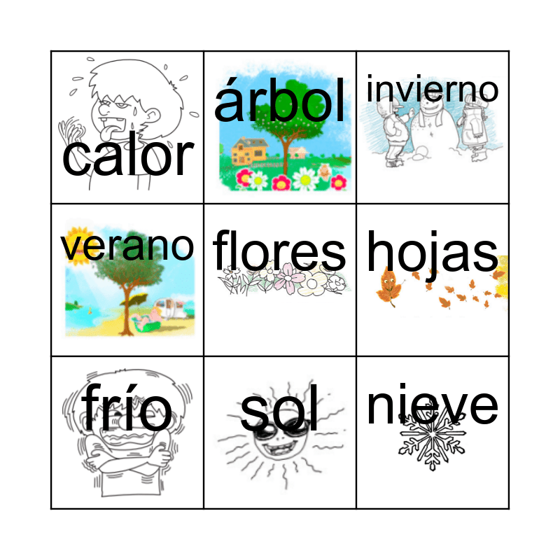 ¡Lotería de invierno! Bingo Card