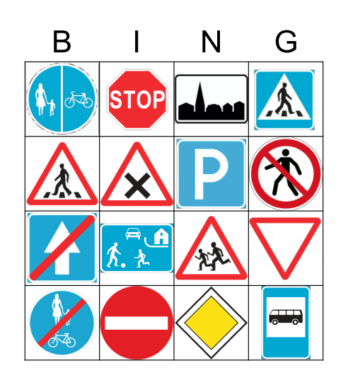 LIIKLUSMÄRKIDE BINGO Card