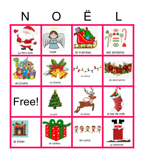 JOYEUX NOËL Bingo Card
