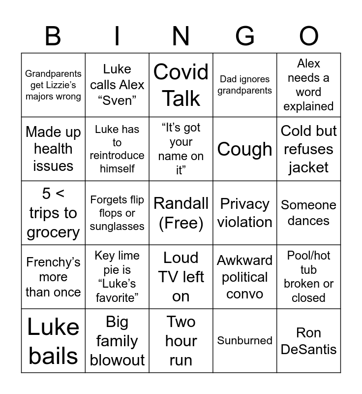 Ultimate Bingo Card