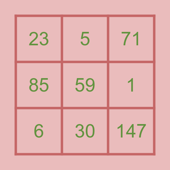 ROUND 2 Bingo Card