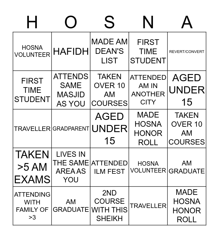 DETOX BINGO ACTIVITY Bingo Card