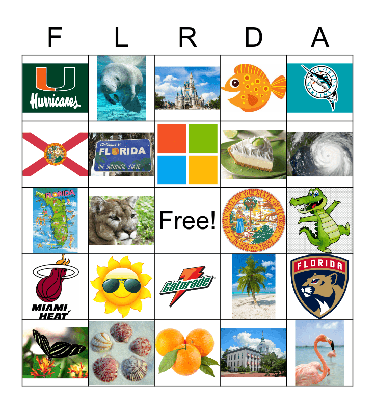 Florida Bingo! Bingo Card