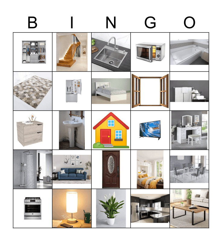 CASA POR DENTRO Bingo Card