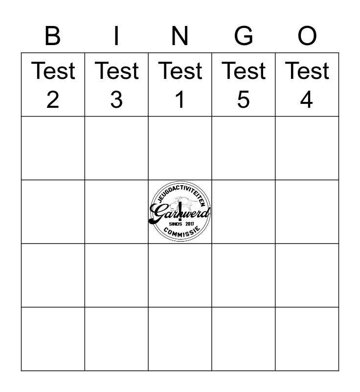 Bingo Jeugdactiviteiten Bingo Card
