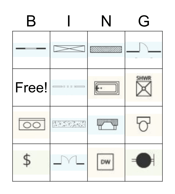Blueprint Symbol Bingo Card