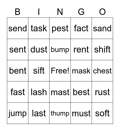 Barton Book 3 Lesson 1 Bingo Card