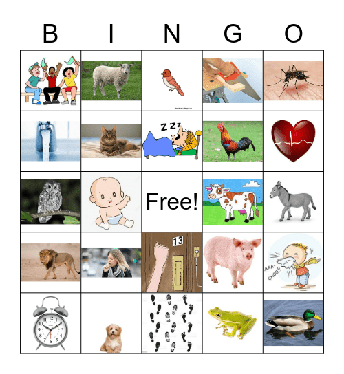 Sound Bingo Card