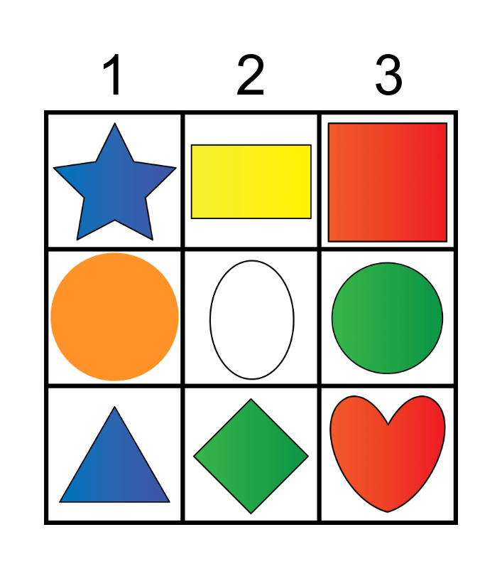Les formes Bingo Card