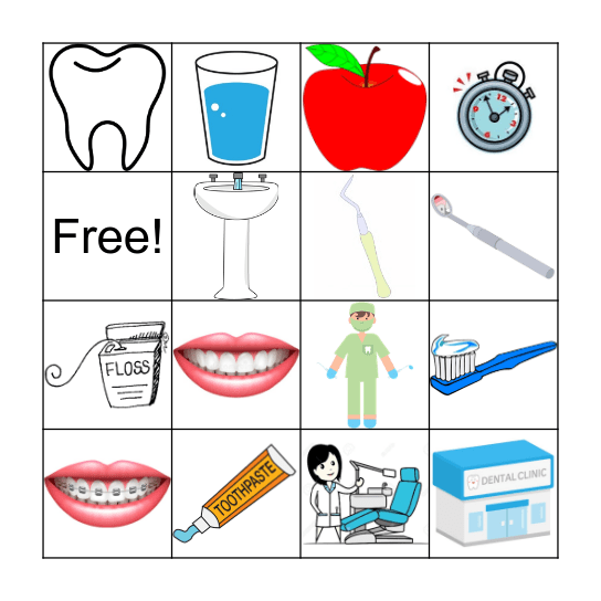 Oral Health BINGO Card