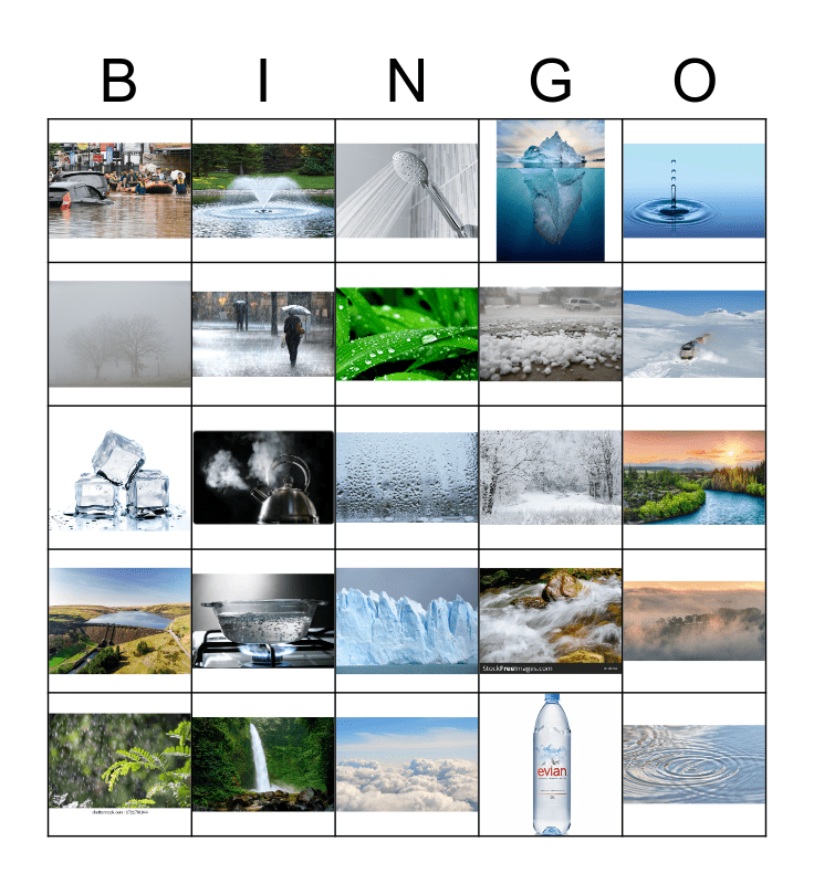 Play WATER VOCABULARY Online | BingoBaker