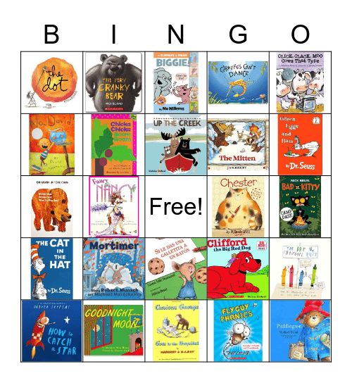 Picture Books Bingo Card