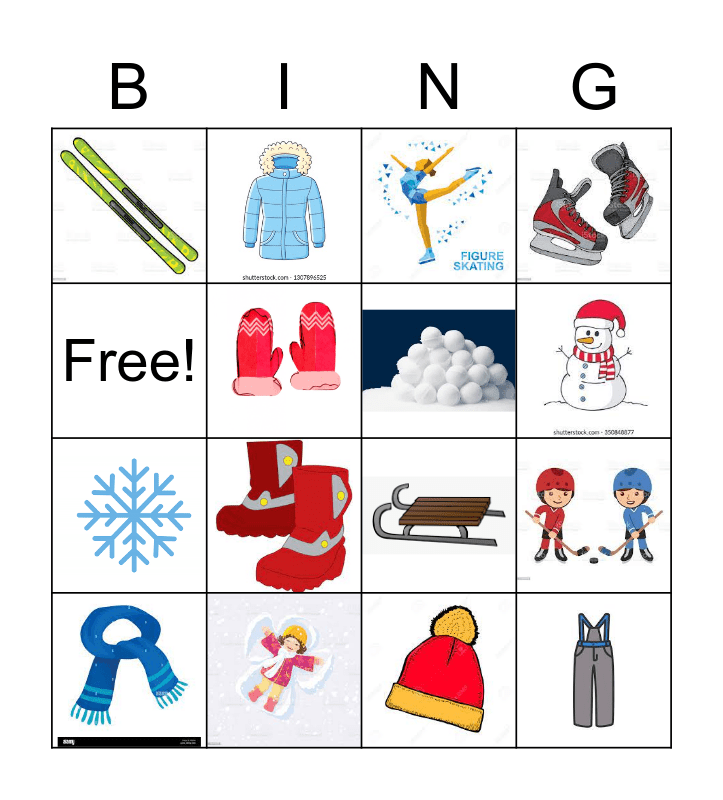 L'hiver! Bingo Card