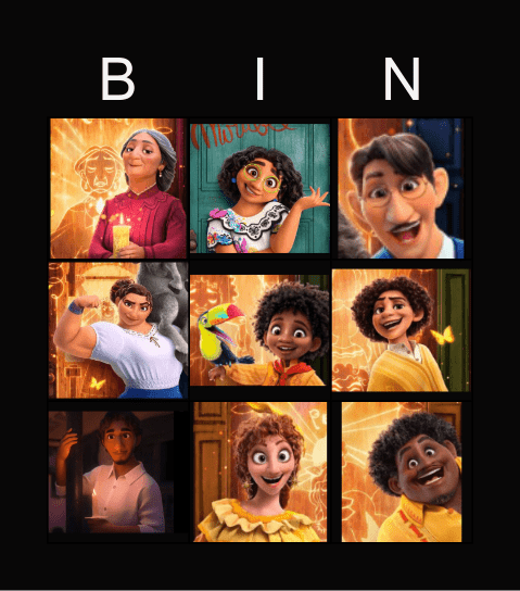 Mirabel's family Bingo Card