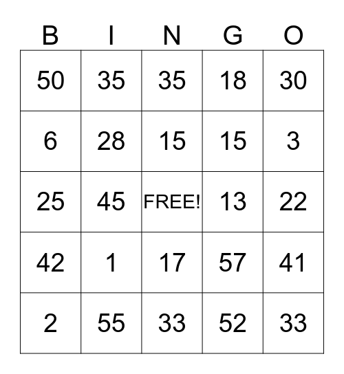 CHARLOTTES BINGO Card