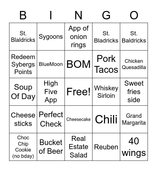 SyBingo Card
