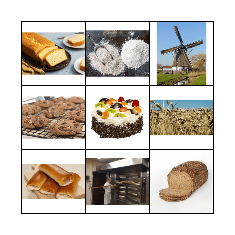 Bingo van de bakker Bingo Card