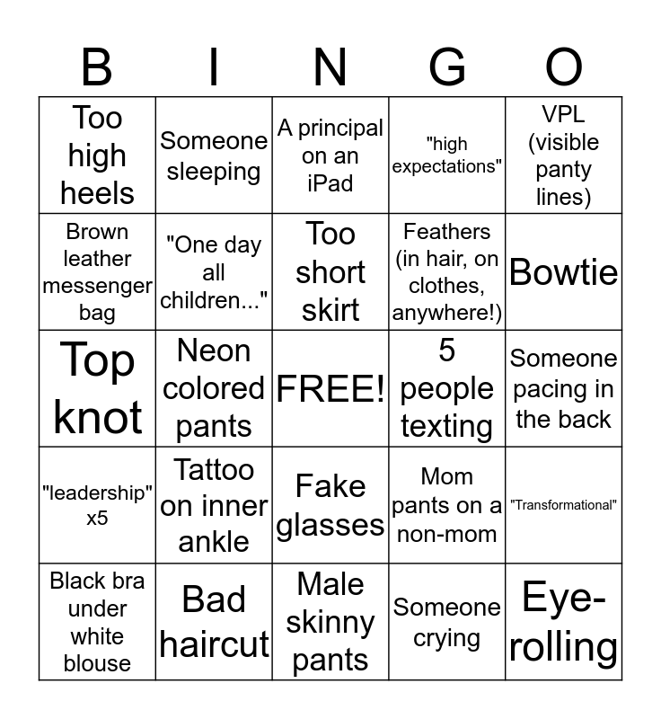 Engagement Bingo: Compliant and Off-Task Bingo Card