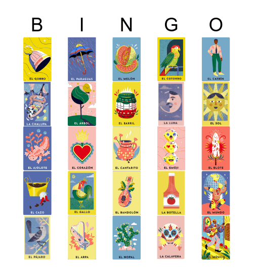 Loteria Bingo Card