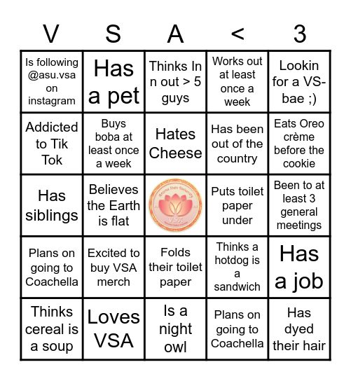 Blackout Bingo Bingo Card