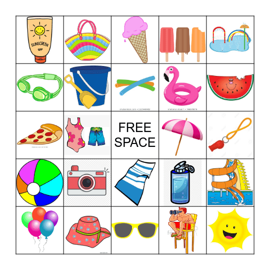 POOL PARTY BINGO Card