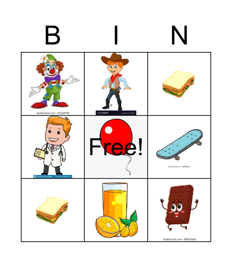 Building Blocks Bingo Card